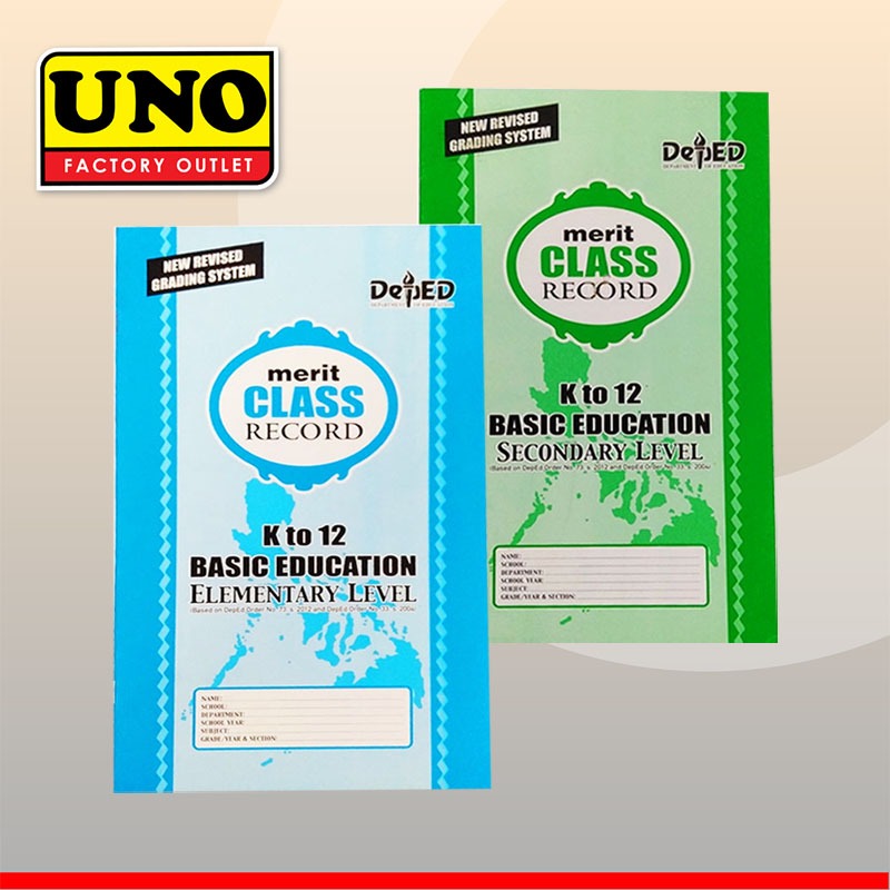 Merit Class Record Book K12 Basic Education Elementary Level/Secondary ...