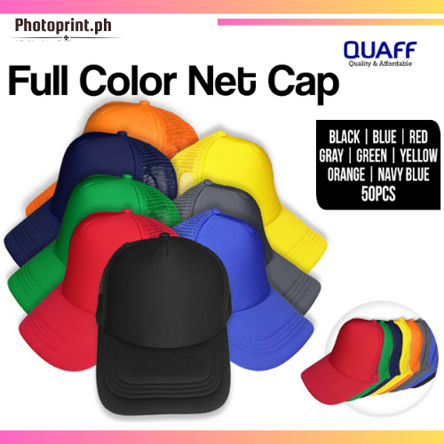 50pcs - QUAFF Sublimation Net Cap (Full Color) | Shopee Philippines