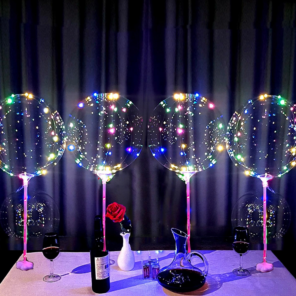 Party LED Balloon Light Up Center Table Piece Decor For Souvenir Girl ...
