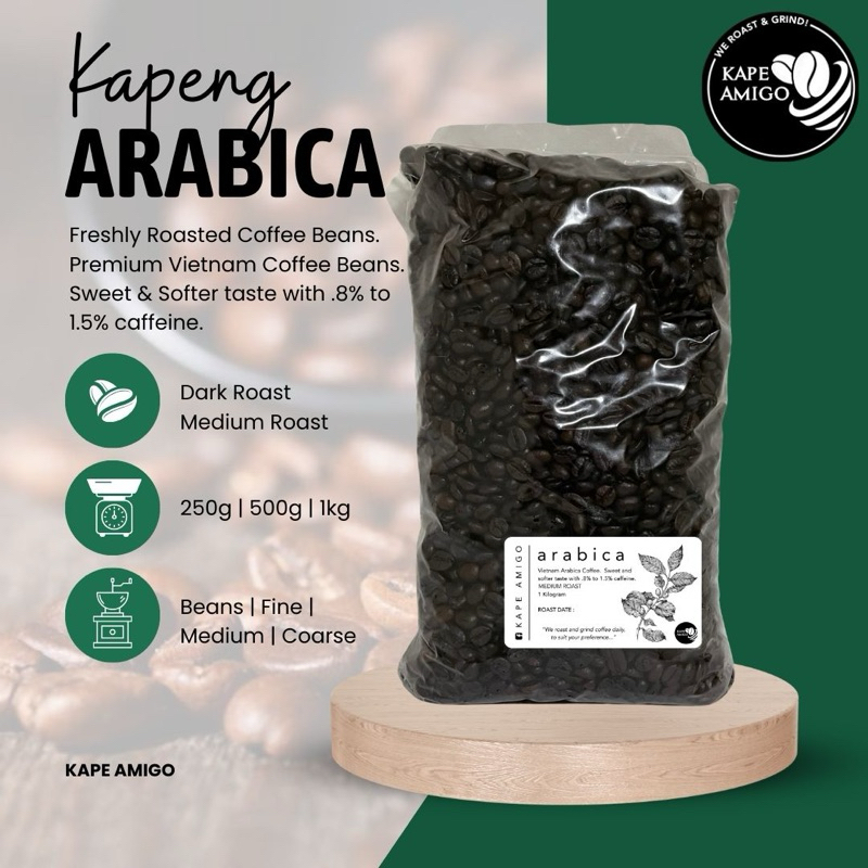 [Kape Amigo] Kape Arabica Vietnam Coffee Beans & Grounds 1KG [in Thick ...