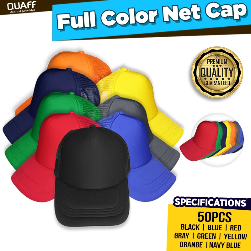 50pcs - QUAFF Sublimation Net Cap (Full Color) | Shopee Philippines