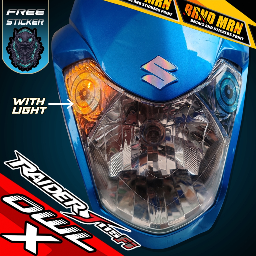 SUZUKI RAIDER J115 FI WINKER EYE STICKER TINT PROTECTOR XSERIES DESIGN ...