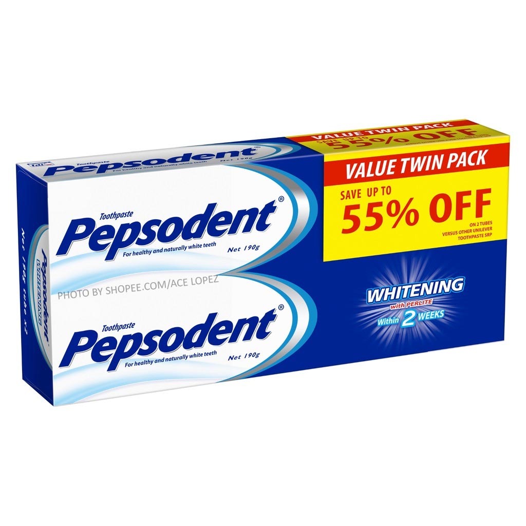 Pepsodent Toothpaste Twin Pack 2x190g Whitening with Perlite als21207 ...