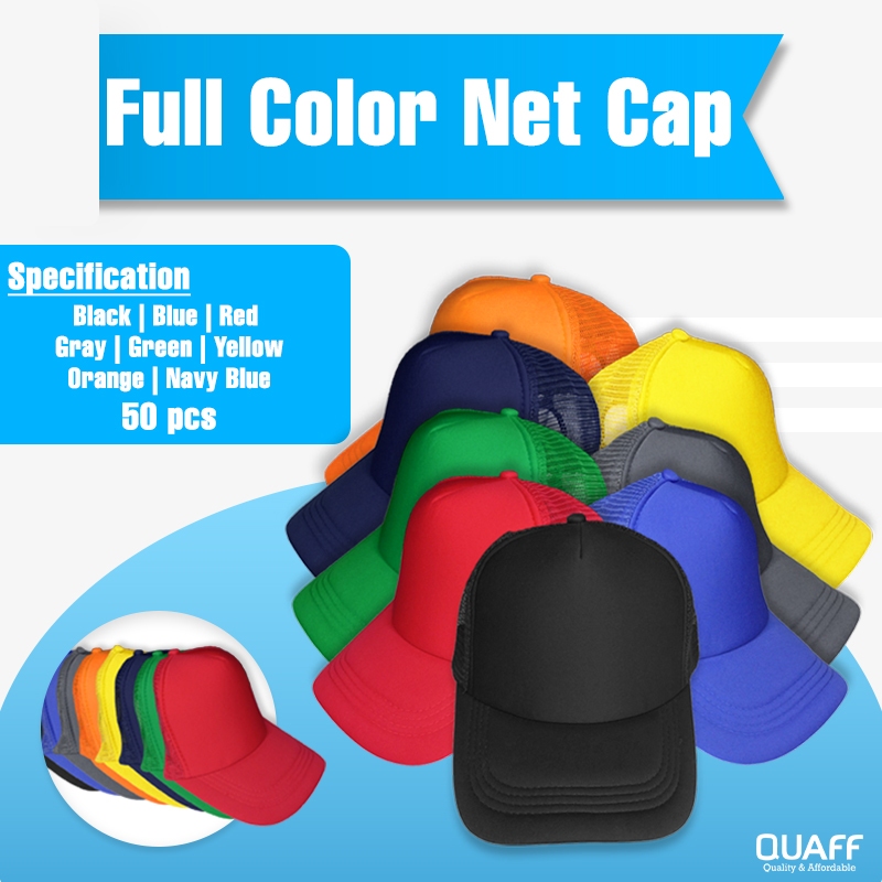 50pcs QUAFF Printable Mesh Cap for Men and Women Baseball Cap / Net ...