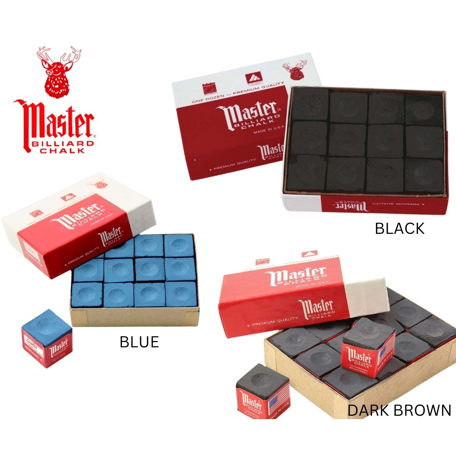 Original Master Billiard/Pool Cue Chalk 12 pcs (1 box) | Shopee Philippines