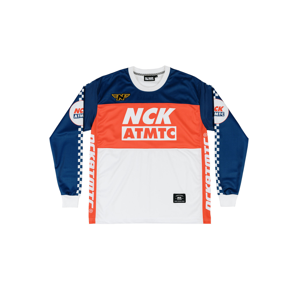 Nick Automatic "MOTO BADGER 2.0" Red/Blue Long Sleeve Riding Jersey ...