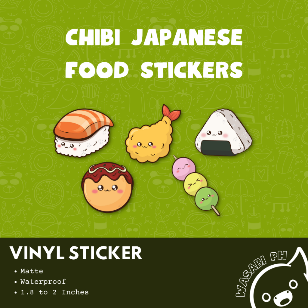 Chibi Japanese Food Cute Stickers | Shopee Philippines