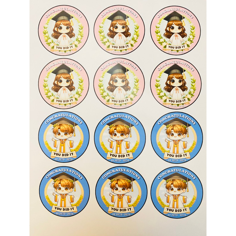 2pcs. A4 Size Photo Paper (24pcs. Center Logo for Graduation Garland ...