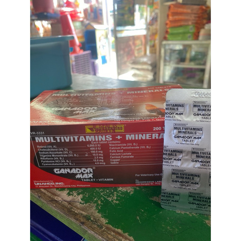 GANADOR MAX MULTIVITAMINS SOLD BY 10 TABLETS | Shopee Philippines