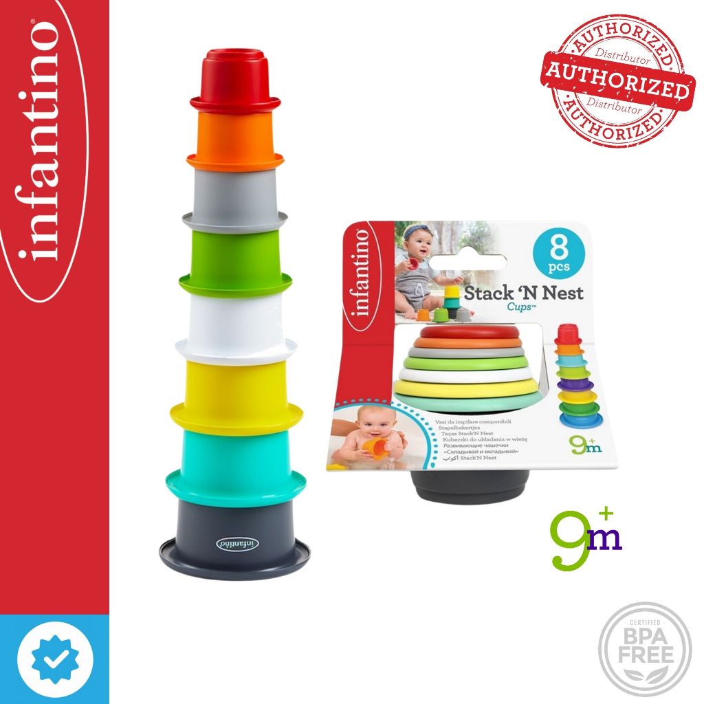 INFANTINO Stack'N Nest Cups™ - DEVELOPMENTAL TOY (BPA-Free) | Sensory ...