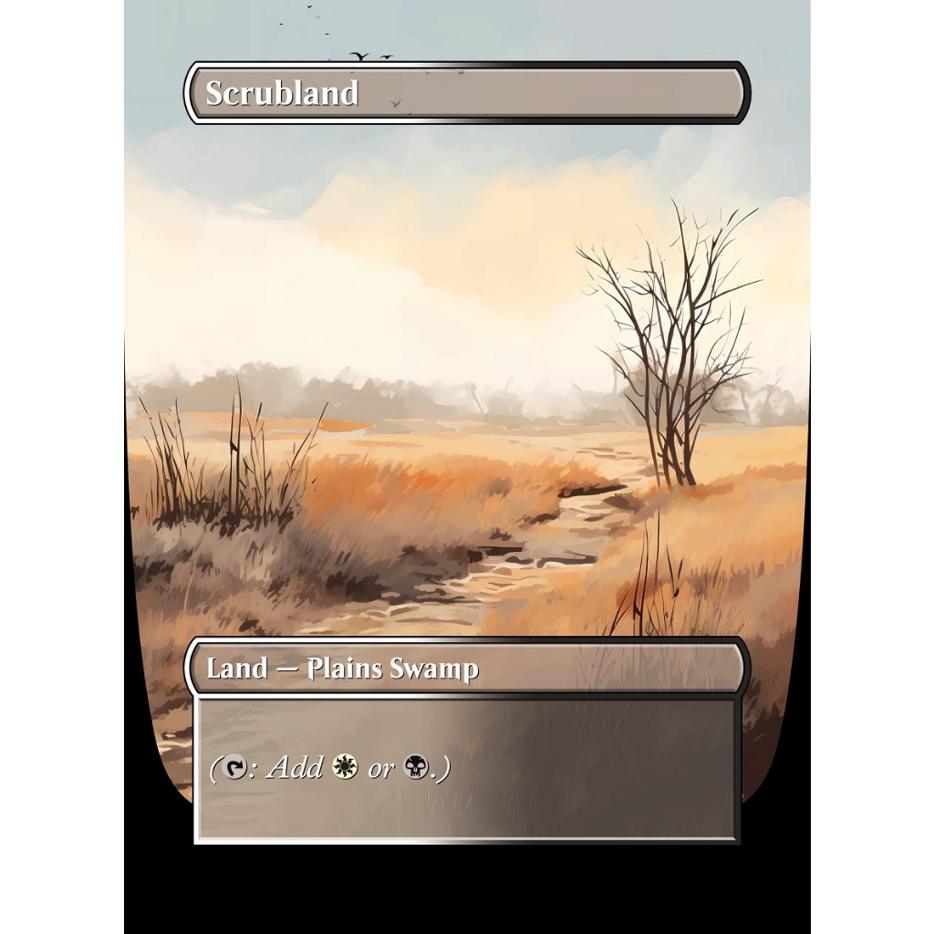 Custom Art Card - Scrubland (Watercolor) | Shopee Philippines