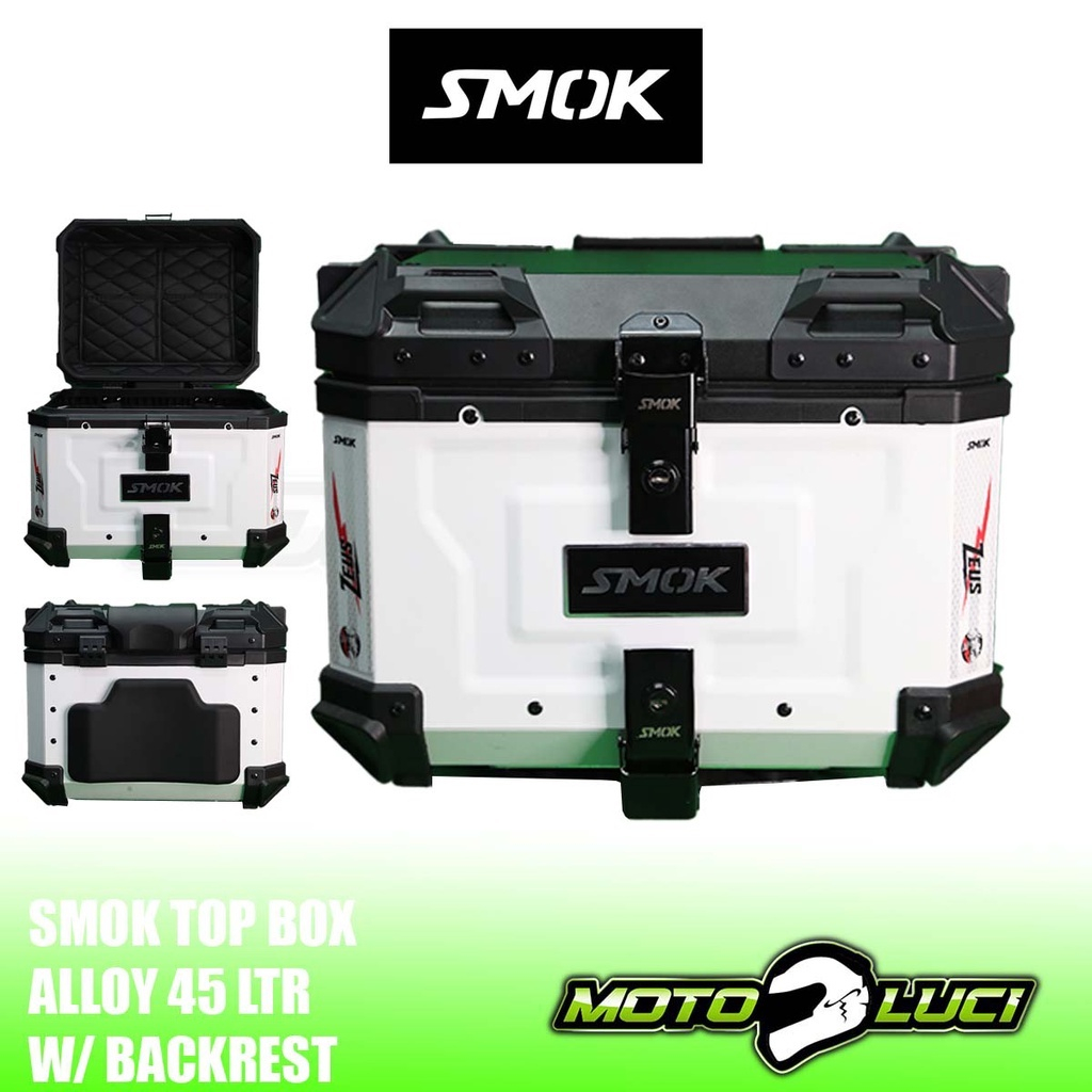 SMOK TOP BOX ALUMINUM 45L WITH FREE BACKREST | Shopee Philippines
