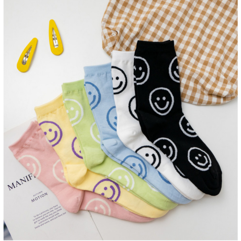 Korean Socks - Smile Scattered Socks - Iconic Socks | Shopee Philippines