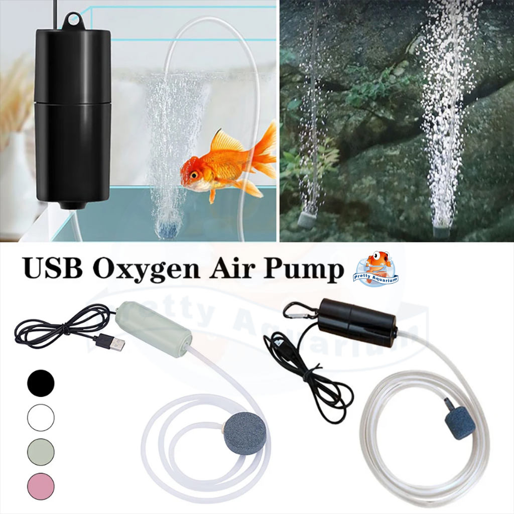 Aquarium Usb Oxygen Pump Fish Tank Silent Air Pump Portable Mini Oxygen ...