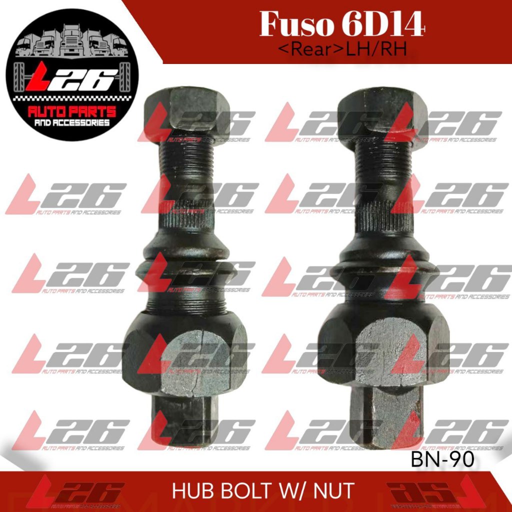 Mitsubishi Fuso 6D14 TRUCK HUB BOLT W/ NUT REAR RH/LH BN-90 | Shopee ...