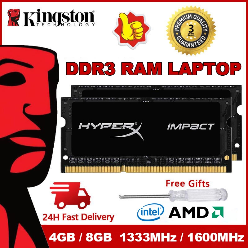 [Local 24H]Kingston HyperX Impact Laptop RAM 8GB 4GB 1600Mhz 1333MHz 1.35V 1.5V DDR3/DDR3L SO ...