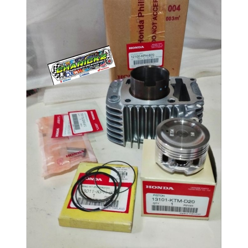 CYLINDER BLOCK SET STD XRM 125/WAVE 125/RS 125 HONDA GENUINE carb type ...