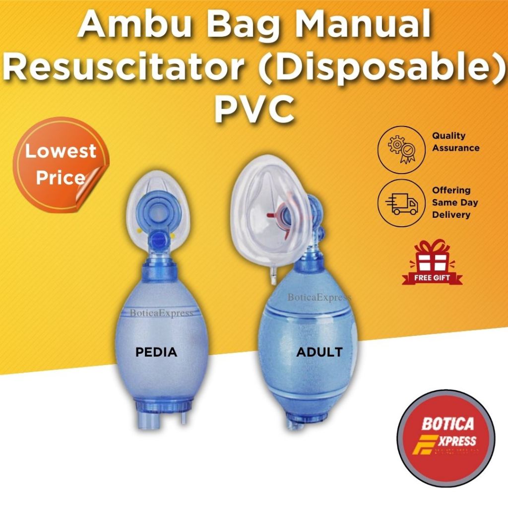 Ambu Bag Manual Resuscitator (Disposable) PVC | Shopee Philippines
