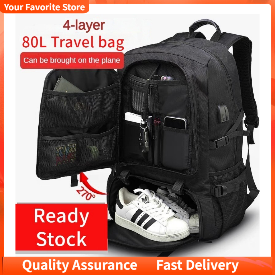 50-80L Travel Backpack Men Waterproof Outdoor Mountaineering Bagpack ...