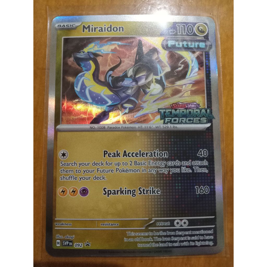 Miraidon SVP092 Promo Pokemon TCG Standard ENG Temporal Forces TEF ...