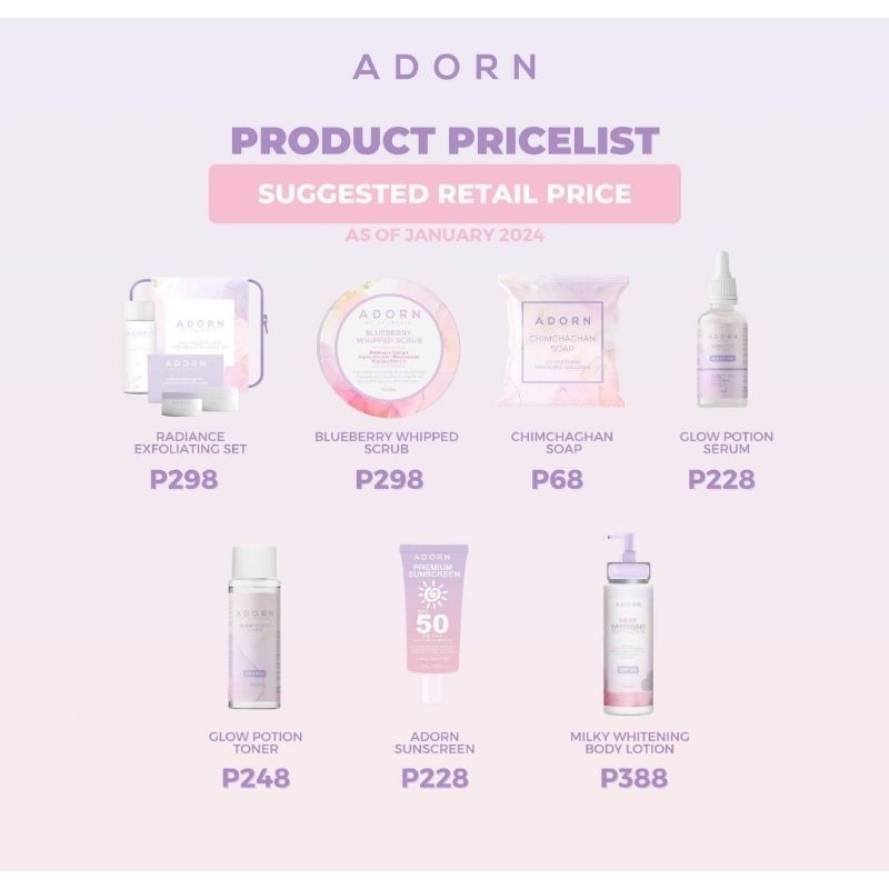Adorn Rejuvenating Set , Scrub , Soap , Toner , Serum | Shopee Philippines