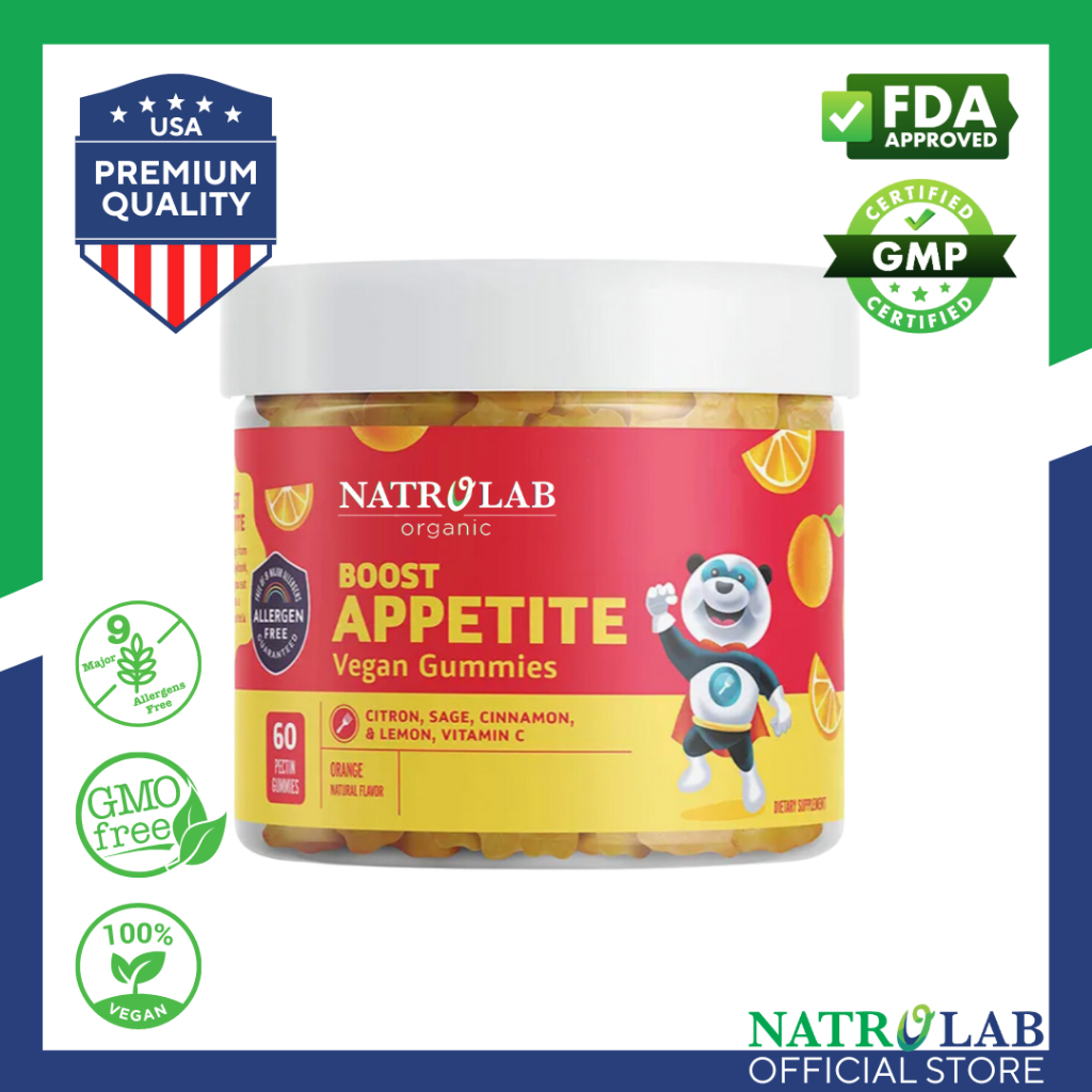 Natrolab Organic Appetite Booster Natural Vegan Stimulant Multivitamins ...