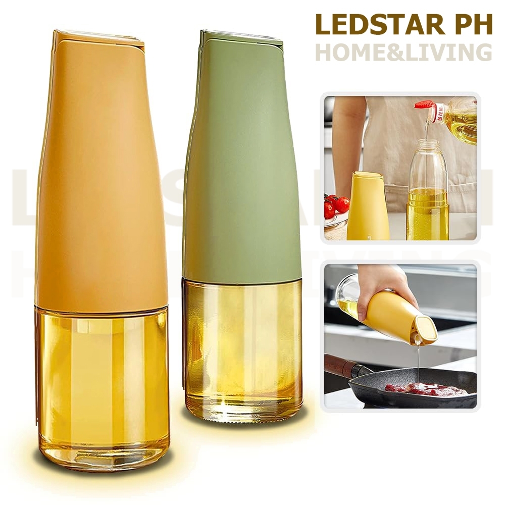 500ml Auto Flip Glass Oil Bottle Jar Random Color | Shopee Philippines