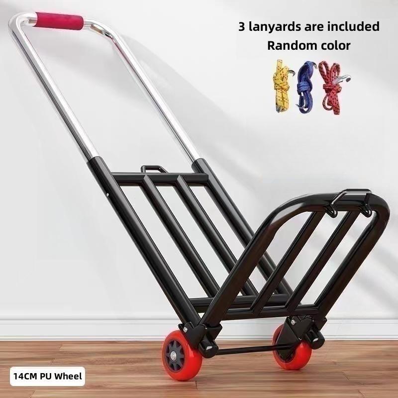 Trolley Cart Metal Push Cart Wheel Trolley Shopping Cart Luggage Cart ...