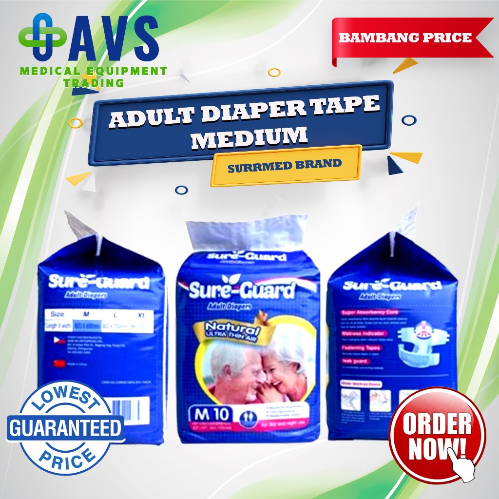 Adult Diaper Tape | Sureguard (10pcs/pack) | Shopee Philippines