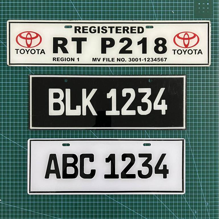 TEMPORARY CAR ACRYLIC PLATE 2pcs (All kinds of brand) | Shopee Philippines