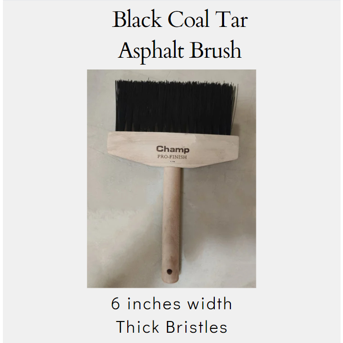 Black Coal Tar Brush Liquid Asphalt Brush Melted Asphalt Brush 6 inches ...