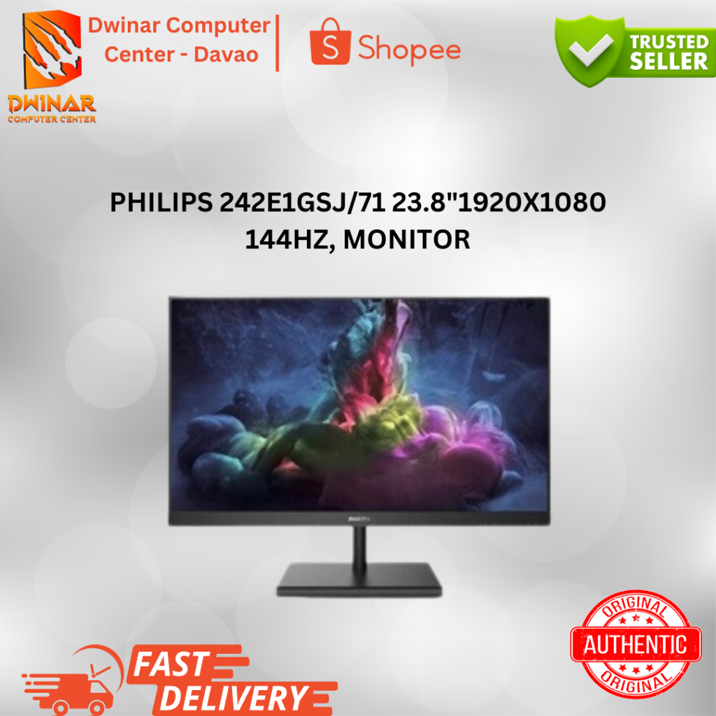 PHILIPS 242E1GSJ/71 23.8"1920X1080 144HZ, MONITOR | Shopee Philippines