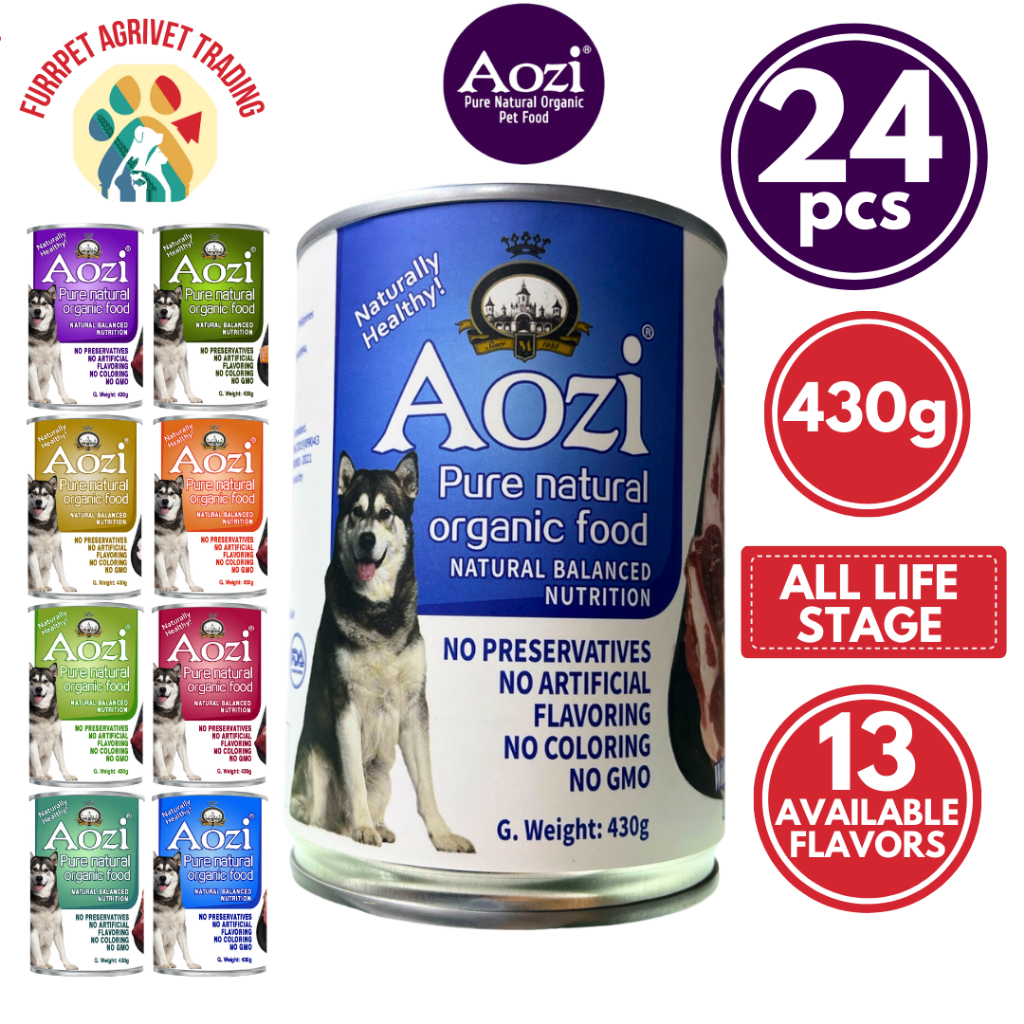 Aozi Organic Dog Food Wet Food in Can 430g x 24pcs per BOX | Shopee ...