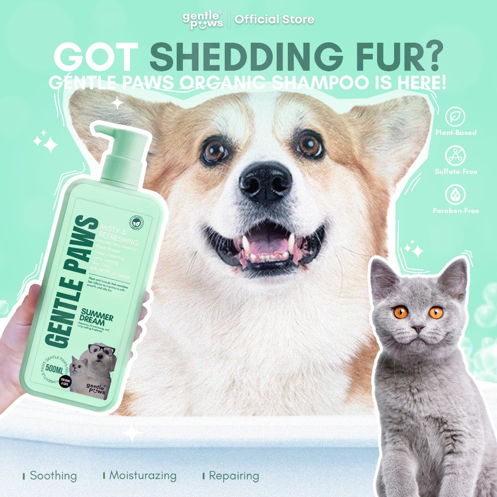 Gentle Paws plant-based organic dog shampoo cat shampoo pet shampoo for ...