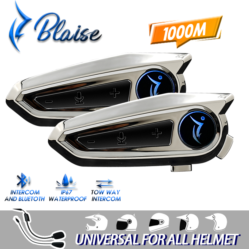 HVA Helmet intercom For Motorcycle Waterproof Bluetooth 5.3 Headset ...