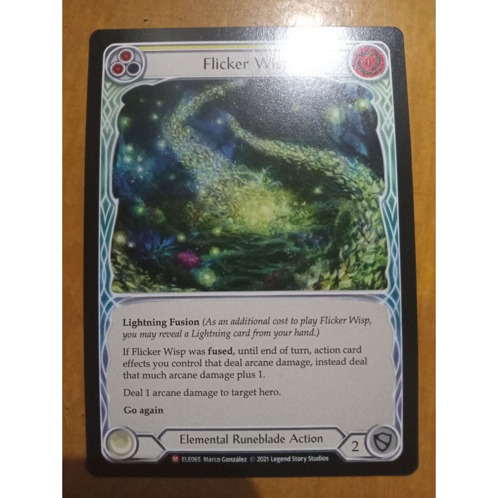 FAB Flicker Wisp Majestic Tales of Aria ELE Flesh and Blood TCG ...