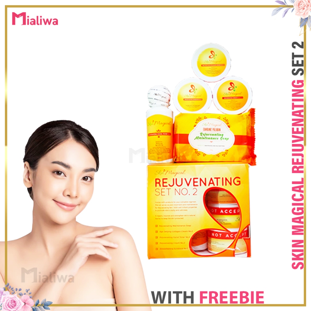 Skin Magical Rejuvenating Set 2, Skin Care Whitening Kit Collagen ...