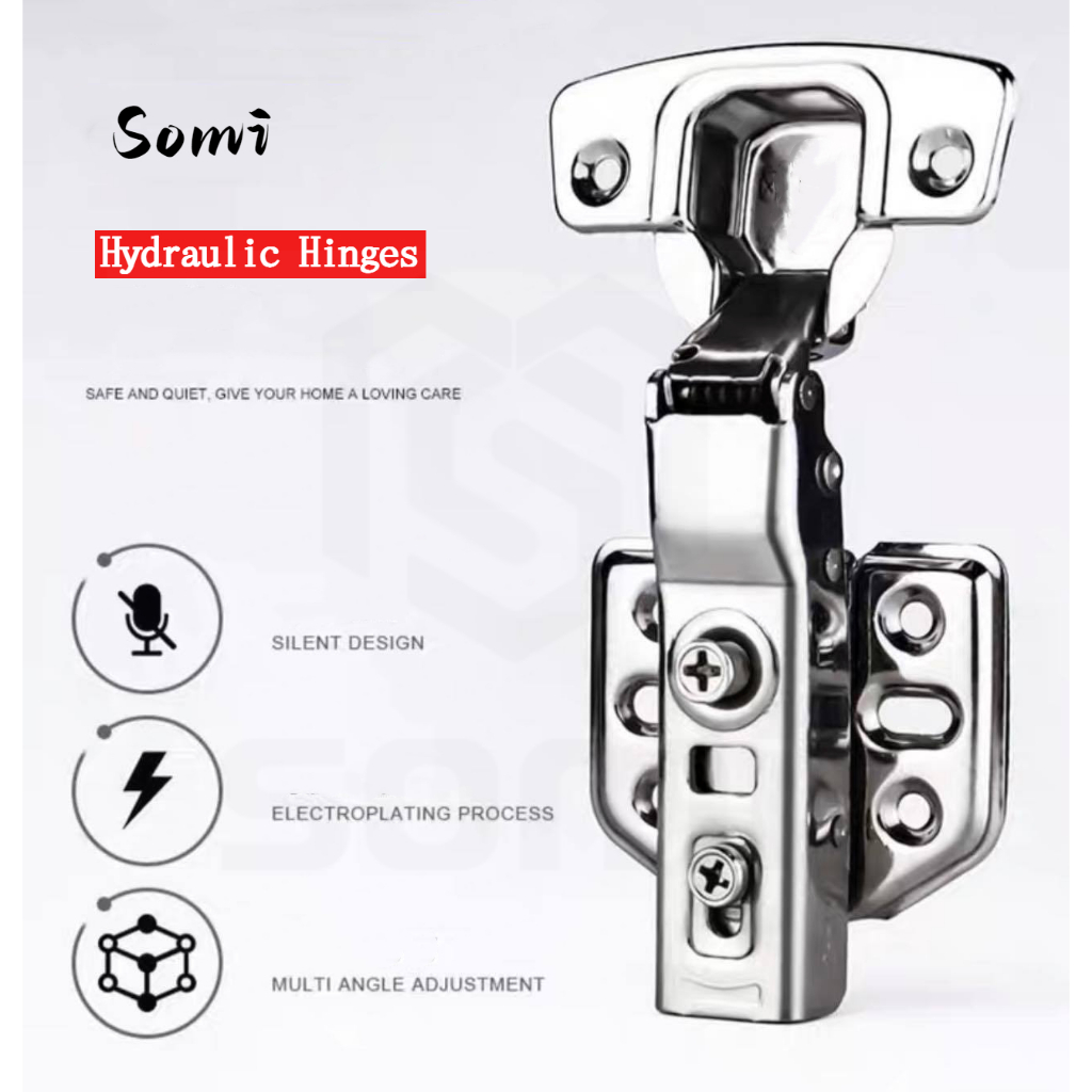 (1PAIR)Hydraulic Concealed Hinges for Door Cabinet DIY H1, H2, H3 | Shopee Philippines