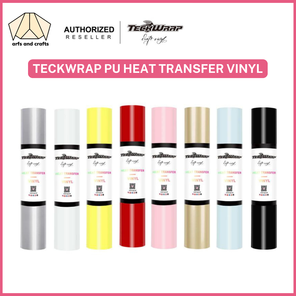 Teckwrap PU Heat Transfer Vinyl/Iron on Vinyl Roll for DIY T-Shirts ...
