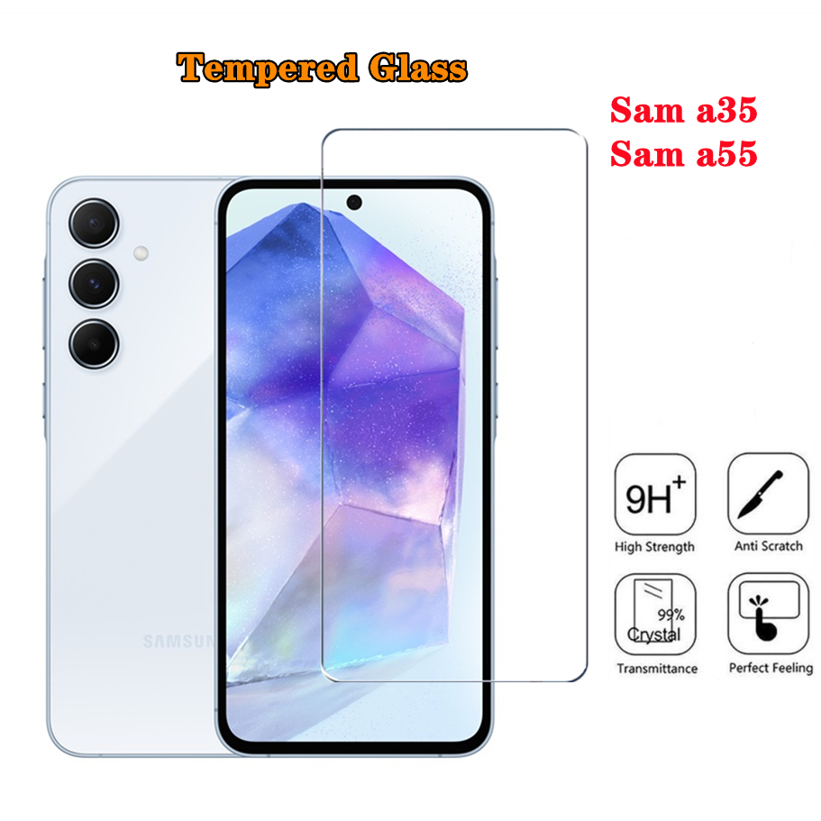Tempered GLASS For Samsung Galaxy A55 A06 A16 A05 A05S a35 Tempered Glass Screen Protector ...