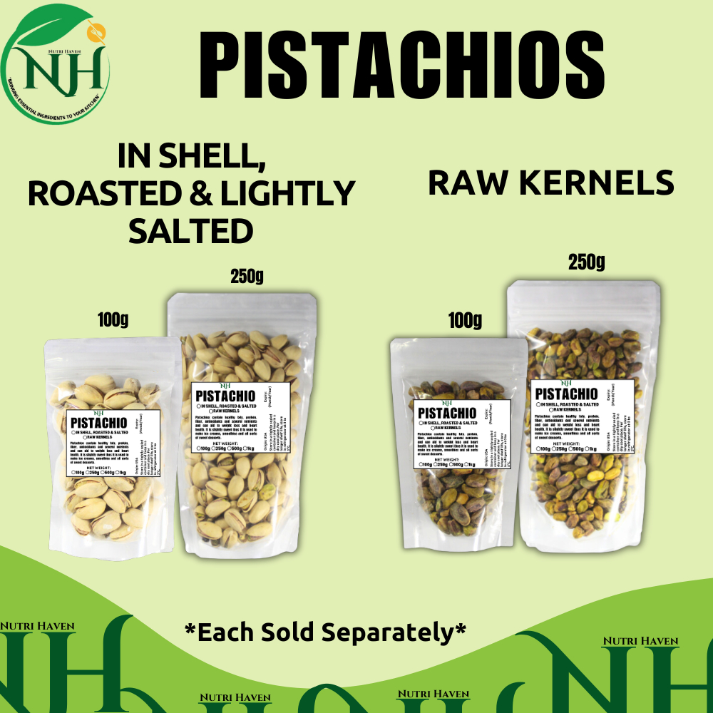 PISTACHIOS RAW KERNELS (unsalted) & PISTACHIO IN SHELL (roasted ...