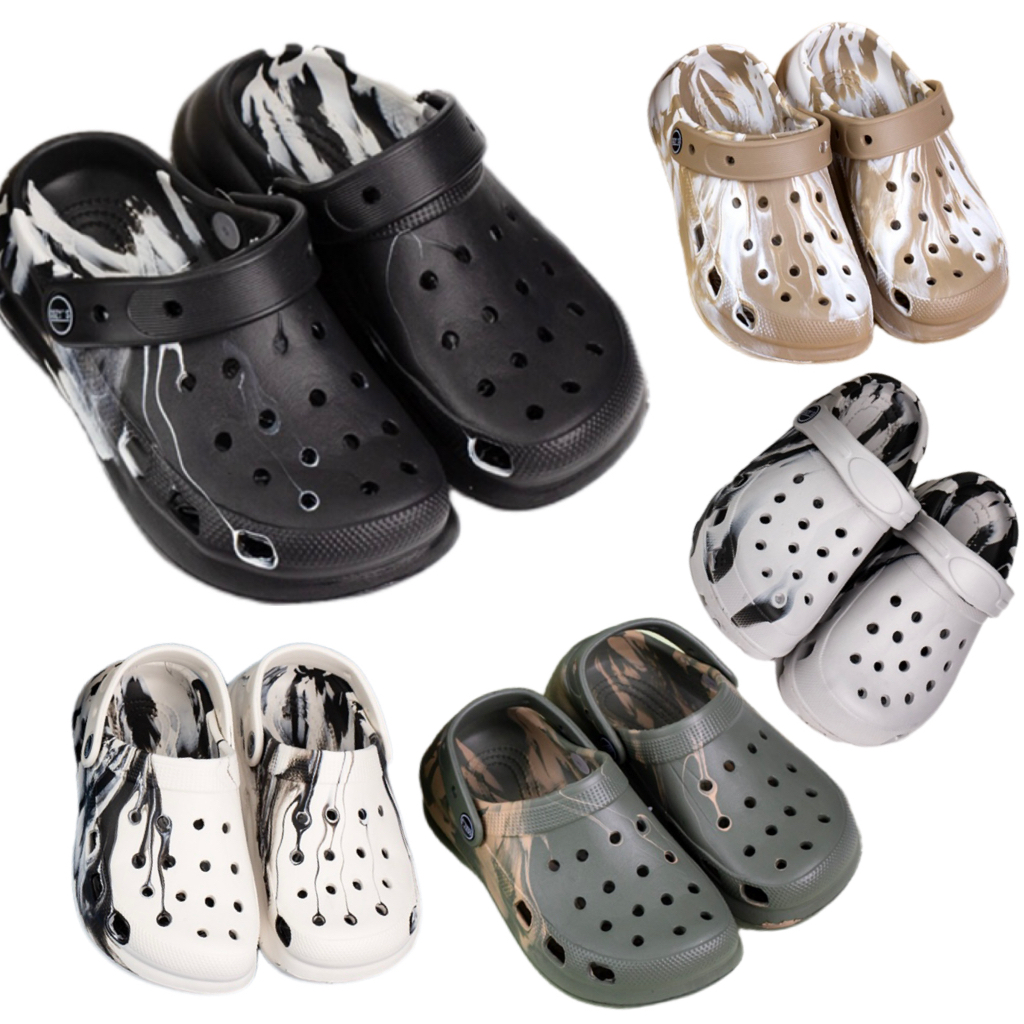 Men's and women's croc Tie-Dye Clogs Breathable Clogs Non-Slip shoes ...