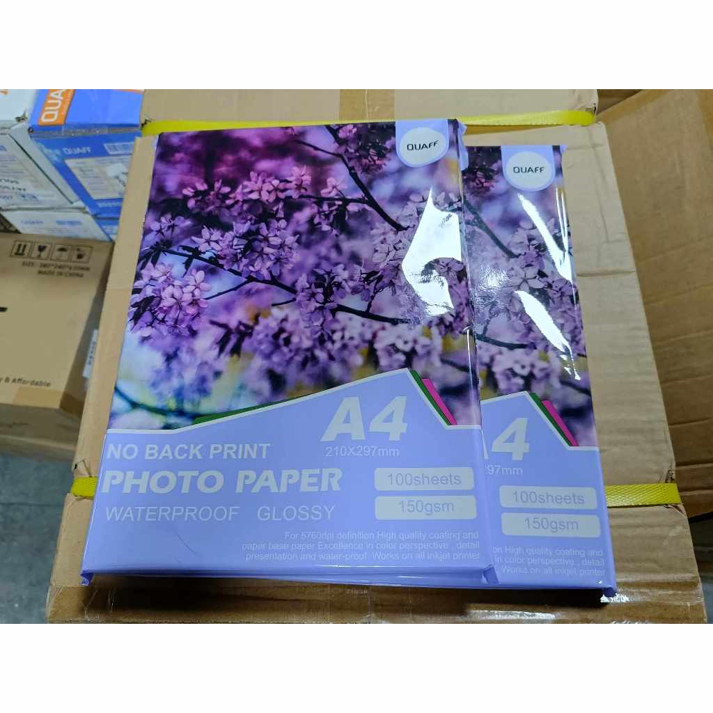 QUAFF No Back Print Photo Paper A4 150GSM (100SHEETS) | Shopee Philippines