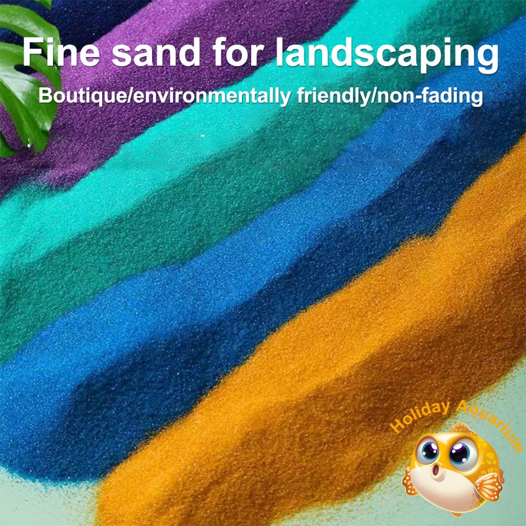 Aquarium Colorful Quartz Sand Miniature fish Tank Colored bottom sand ...