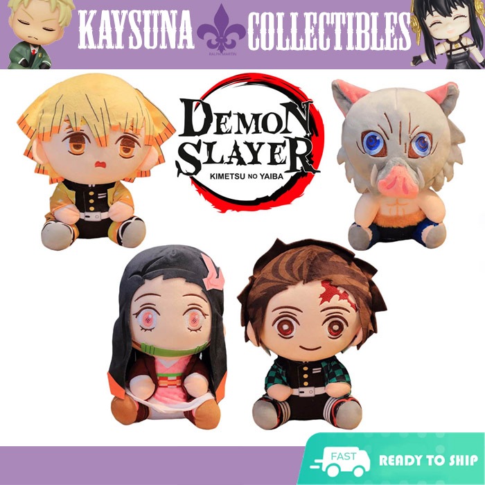 Demon Slayer Plushie Nezuko Tanjiro Inosuke Zenitsu | Shopee Philippines