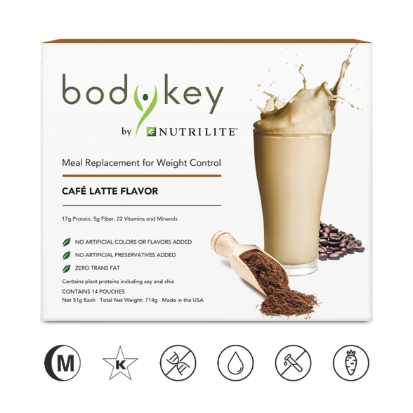 BodyKey By NUTRILITE™ Meal Replacement Shake (Café Latte) | Shopee ...