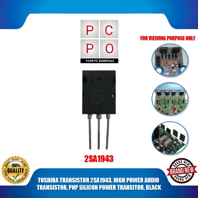 PC PO TOSHIBA TRANSISTOR 2SA1943, HIGH POWER AUDIO TRANSISTOR, PNP ...