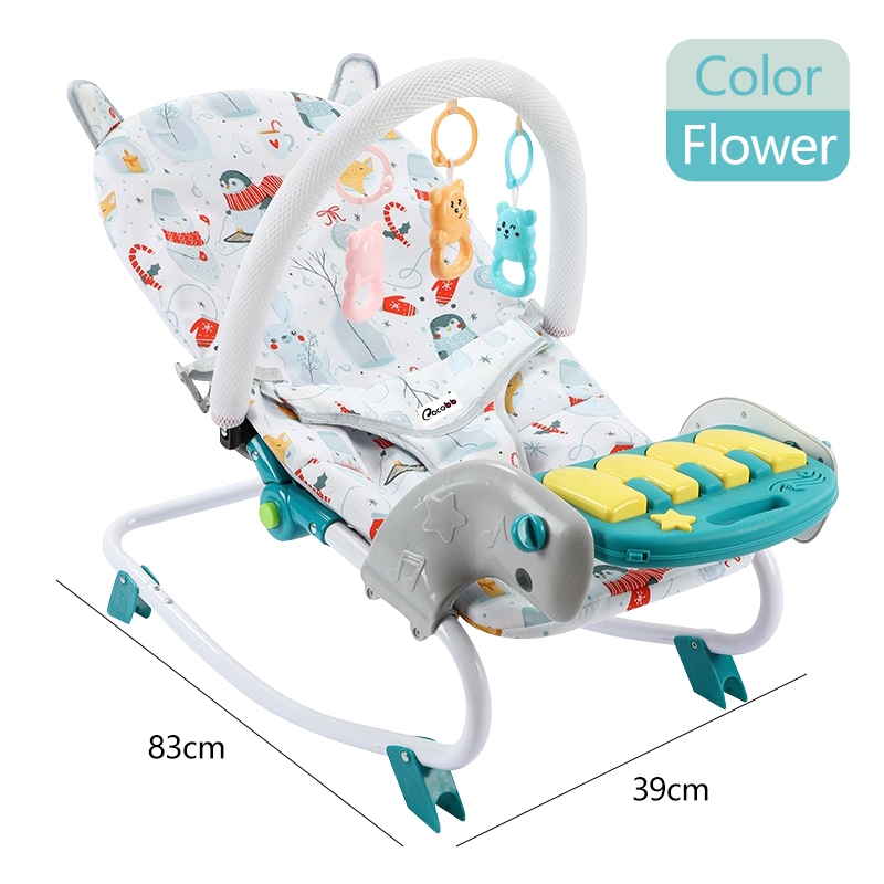 COCOBB Baby Rocking Chair Multifunctional Foldable Soft Newborn Safety ...