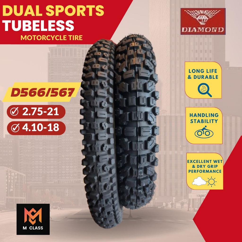 SET R18/R21 D566/567 DUAL SPORTS TIRE FOR XR 200, CFR150L; XTZ125 ...