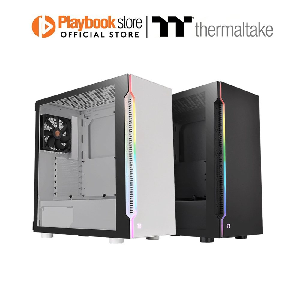 Thermaltake H200 RGB Tempered Glass Preinstalled 120mm Fan Mid Tower ...